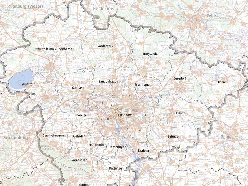 Arbeitskarten | Landschaftsrahmenplan der Region Hannover | Naturschutz ...