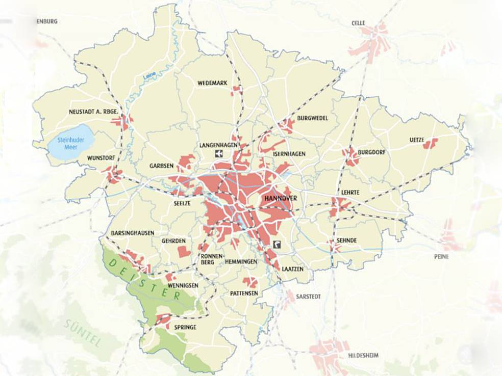 Karte Region Hannover